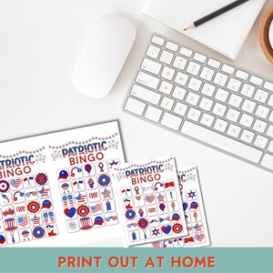 Patriotic Printable Bingo Game, 60 Unique Bingo Cards, Memorial Day ...
