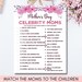 Printable Mother's Day Celebrity Moms Game, Famous Parents, Family Game ...
