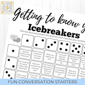 Get to Know You Dice Game – Fun Icebreaker Questions, Team Building ...