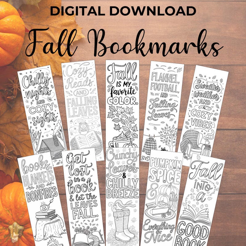 Printable Halloween Bookmarks - Etsy
