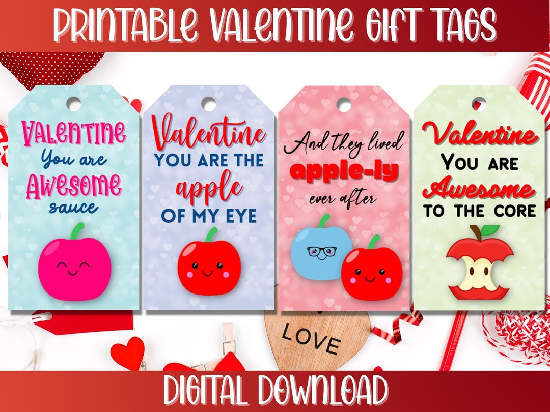 Classroom Valentine, Applesauce Valentines, Awesome Sauce Gift Tag ...