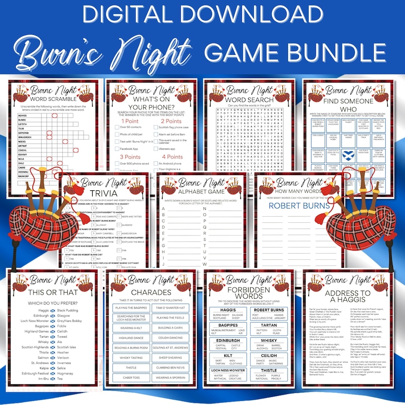 Robert Burns Printable - Etsy