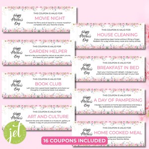Mother's Day Coupon Booklet, Editable DIY Gift for Mom, Printable ...