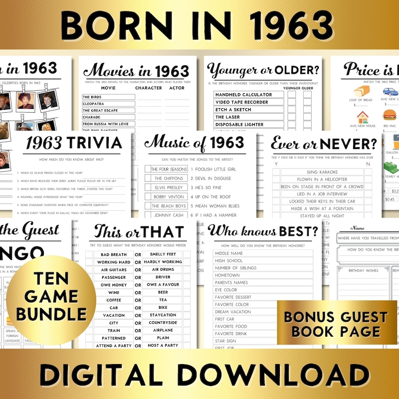 Born in 1963 Gifts - 60+ Gift Ideas for 2026