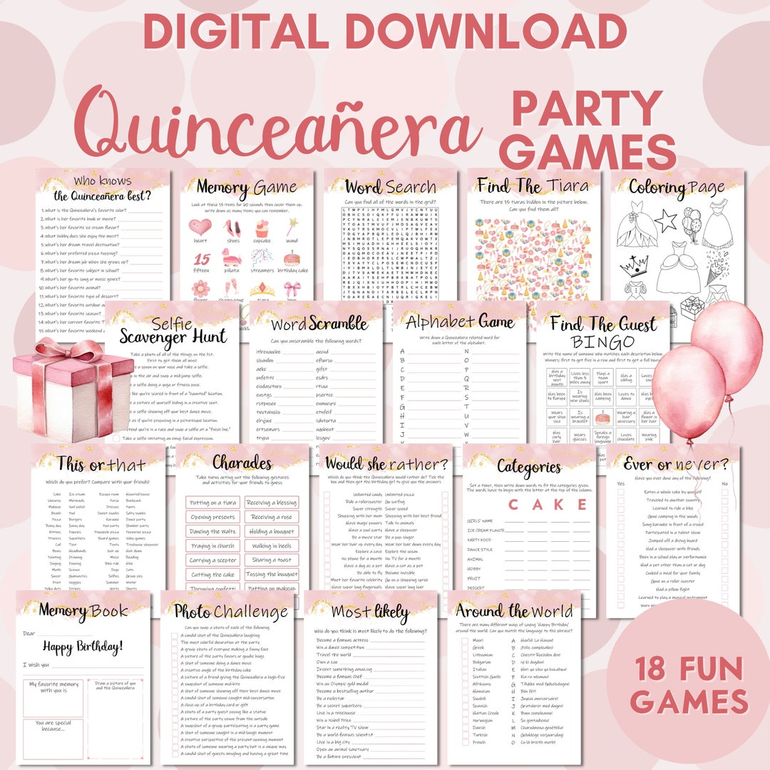 Quinceañera Party Games, 15th Birthday, Mis Quince, Quinceañera Party ...