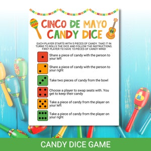 Cinco De Mayo Dice Games, Fiesta Dice Game, Fun Cinco De Mayo Games ...