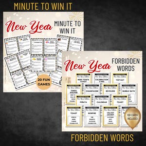 New Year's Eve Mega Game Bundle, Fun Printable Holiday Games, Friendly ...