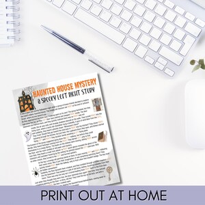 Halloween Left Right Game, Haunted House Mystery, Fun Printable Game ...