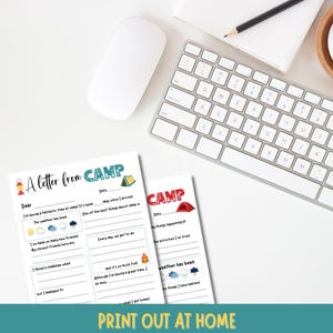 Printable Camp Letter for Kids, Summer Camp Stationery Set, Fill-in-the ...