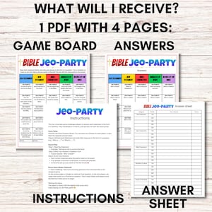 Bible Jeopardy Game, Fun Bible Trivia for Family, Printable Jeopardy ...