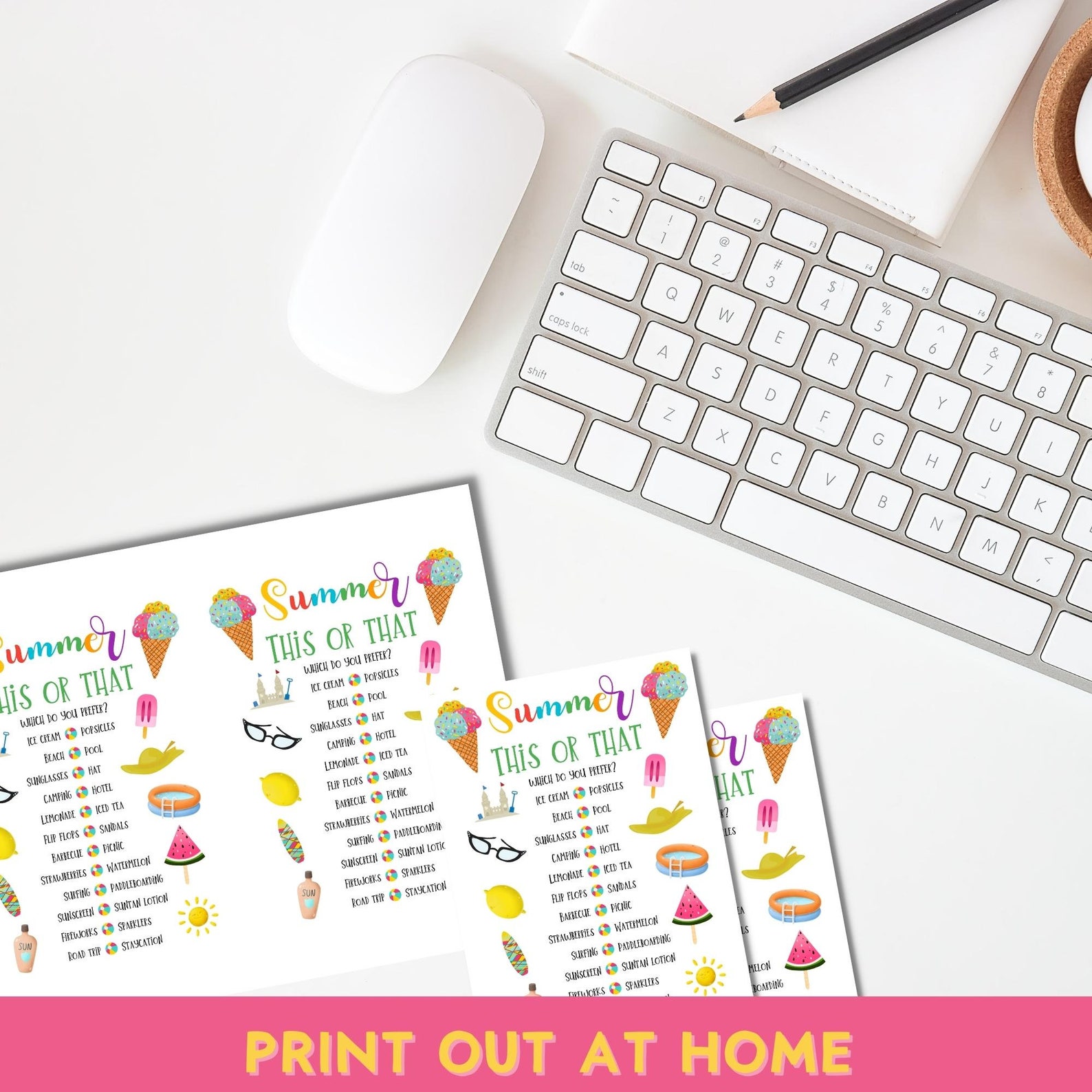 Summer This or That Game Printable Activity Pool Party - Etsy