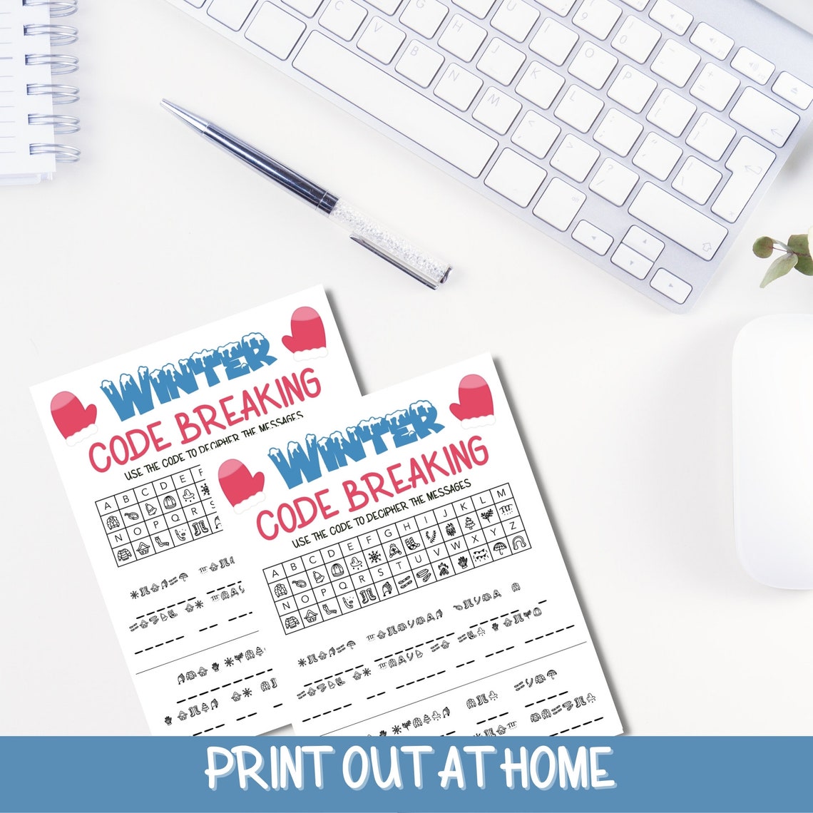 Winter Code Breaking Game, Party, Family Activities, Classroom ...