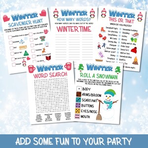 Winter Games Bundle 15 Fun Party Games Family Activities - Etsy UK