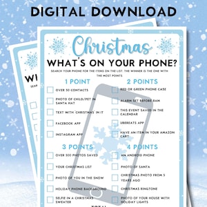 Christmas What's on Your Phone Game, Fun Printable Holiday Party Game ...