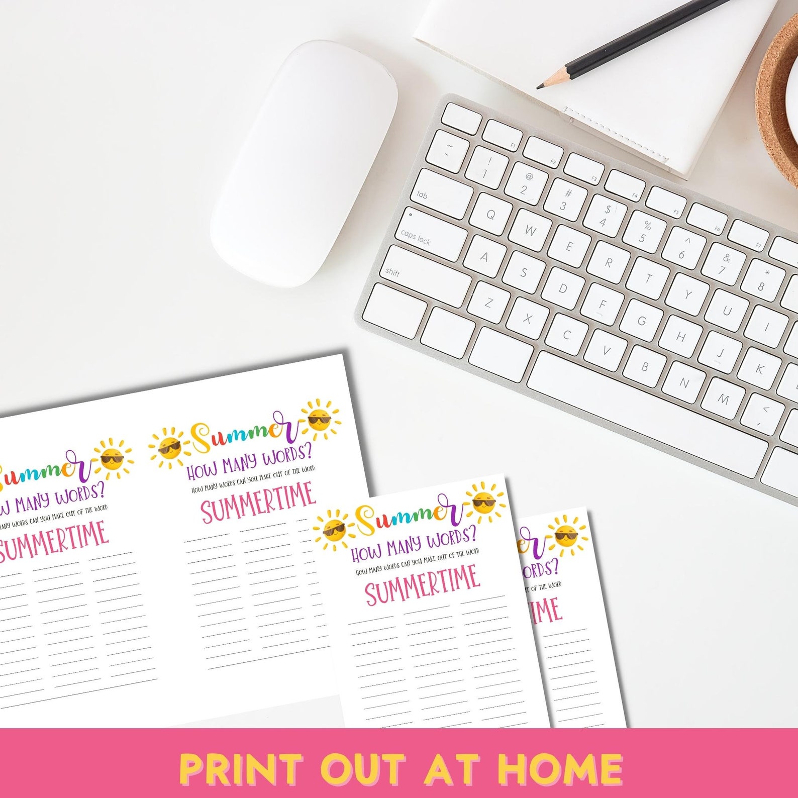 Summer How Many Words Game Printable Activity Pool Party - Etsy