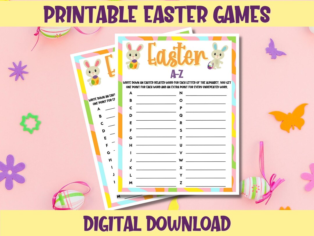 Printable Easter A-Z Game, Alphabet Game, Instant Download, Classroom ...