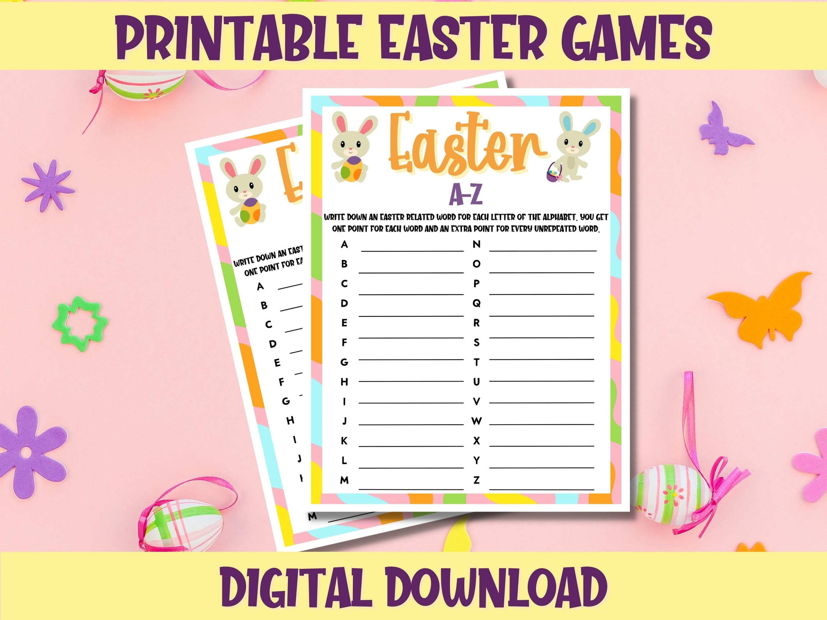 Printable Easter A-Z Game, Alphabet Game, Instant Download, Classroom ...