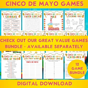 Cinco De Mayo Printable Word Search, Fiesta Party, Family Game Night ...