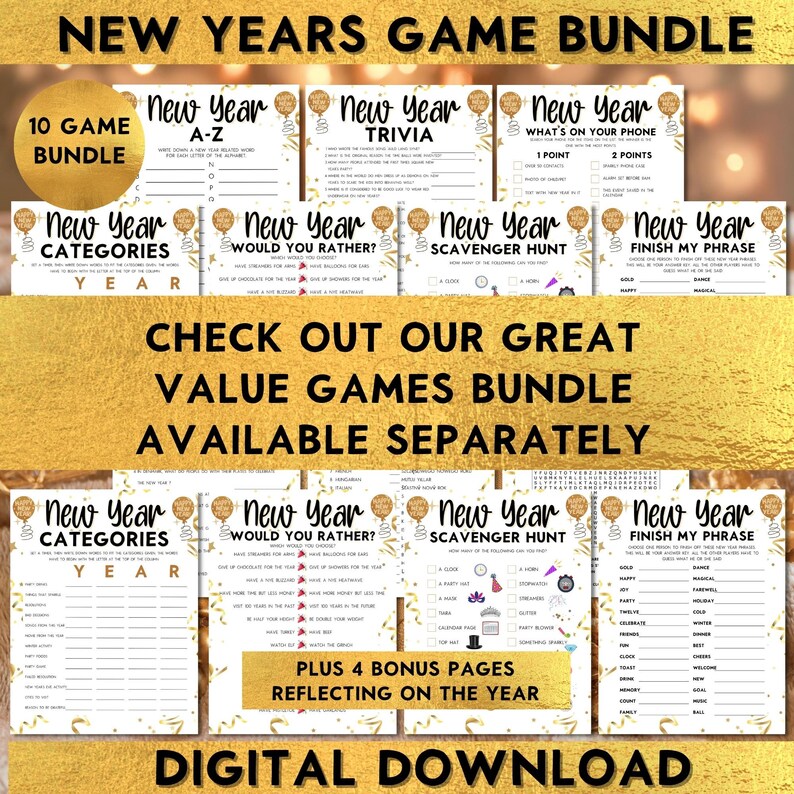 New Year's Eve Would You Rather Game, Family Fun (digital Download) - Etsy