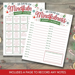 Mindfulness Advent Calendar, 25 Days of Mindful Activities for a ...