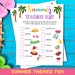 Summer Scavenger Hunt Game, Printable Activity, Pool Party, Family Fun ...
