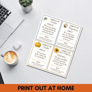 30 Days of Thankfulness Cards, Thanksgiving Gratitude, Daily Scripture ...