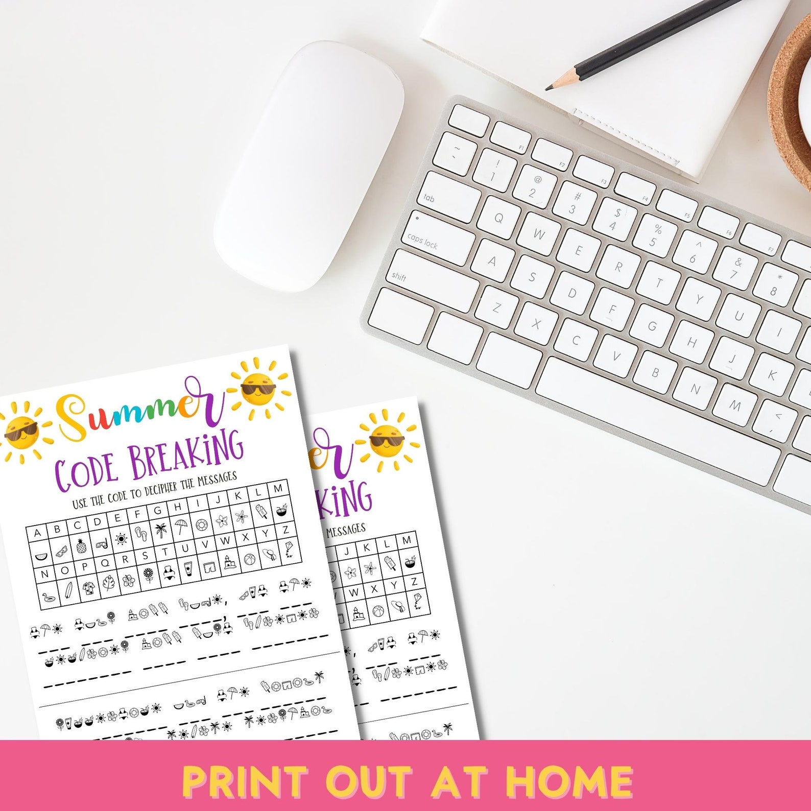 Summer Code Breaking Activity Printable Activities Pool - Etsy UK