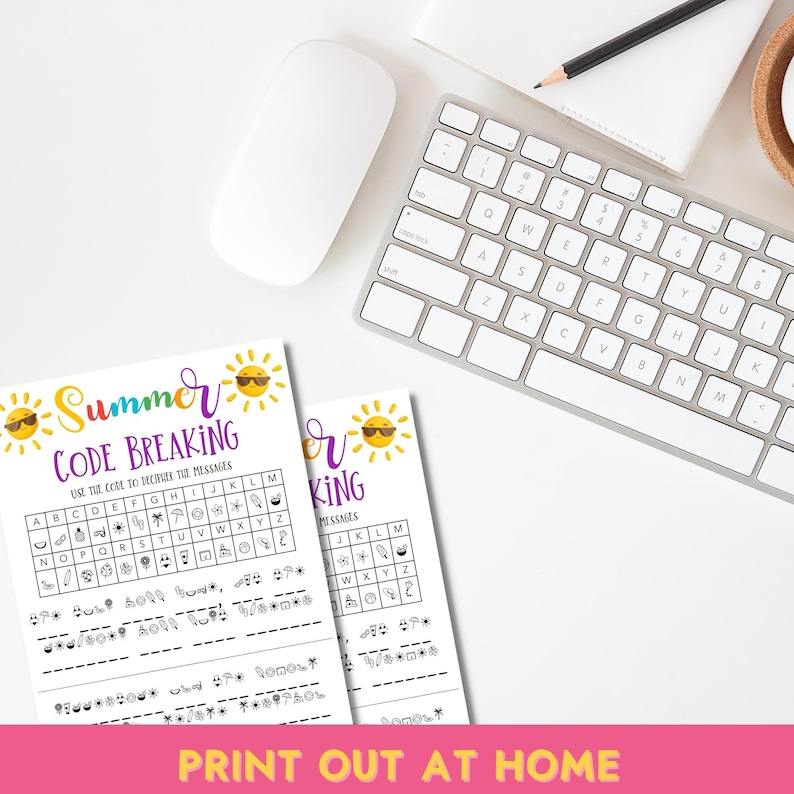 Summer Code Breaking Activity Printable Activities Pool - Etsy UK