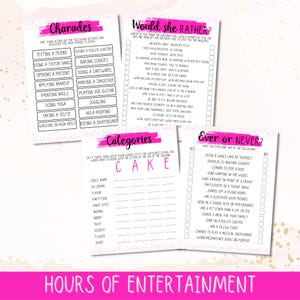 Teen Girl Birthday Party Games - Bright Pink Sleepover, Sweet 16, 13th ...