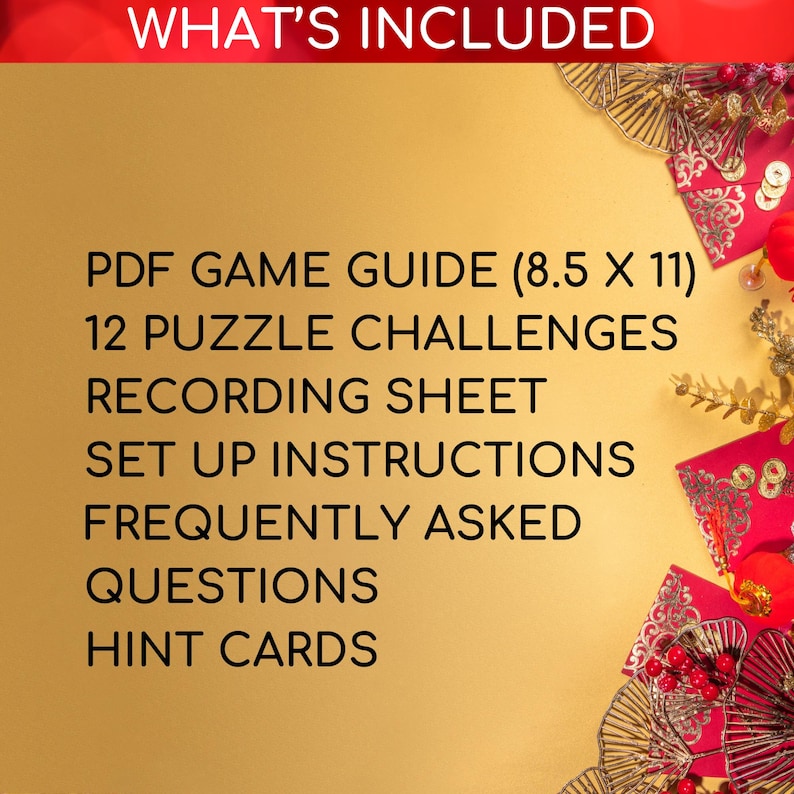 Lunar New Year Escape Room for Kids, Printable Escape Room Kit, Fun ...