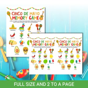 Cinco De Mayo Games Bundle, Fiesta Party, Family Game Night, Mexican ...