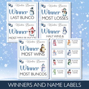 Winter Bunco Score Sheets, Printable Holiday Party Game, Fun Family ...
