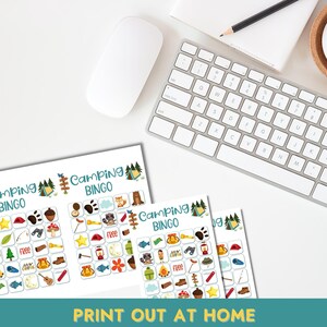 Camping Party Printable Bingo Game, Summer Camping Sleepover, 50 Cards ...