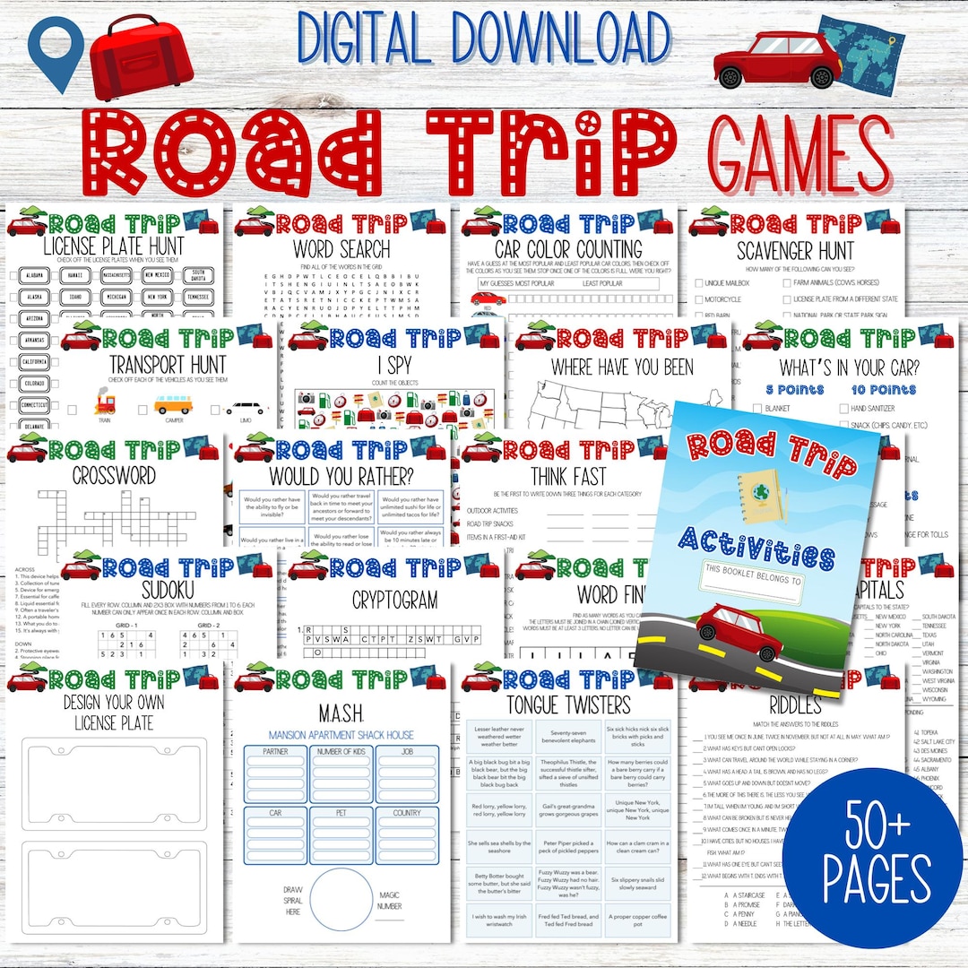 Kids Road Trip Games, Printable Family Road Trip Planner, Car Games ...