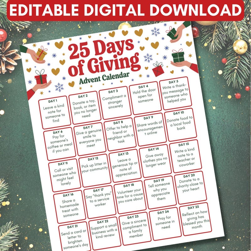 Charity Calendar - Etsy