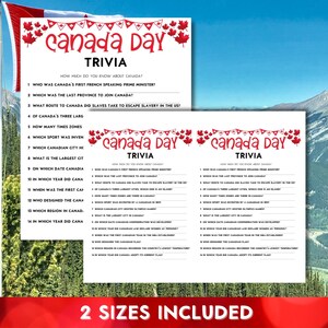 Canada Day Trivia Quiz Game, Printable, Instant Download, Party Game ...