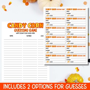 Candy Corn Guessing Game, Printable Halloween Activity, Fun Classroom ...