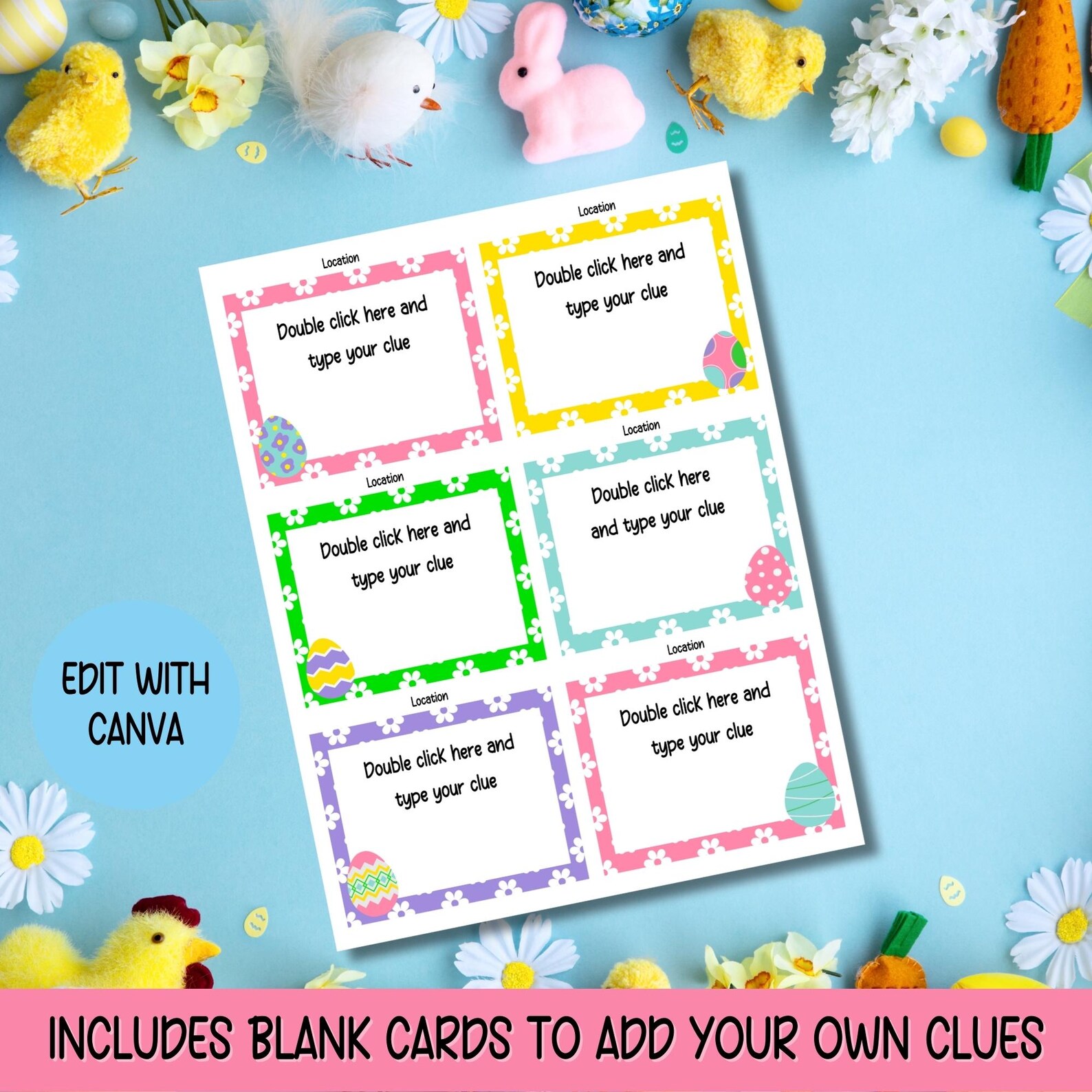 Easter Scavenger Hunt Kit – 42 Indoor/outdoor Clues, Easter Bunny ...