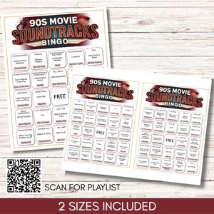 90s Movie Soundtracks Bingo – Printable Music Game With Spotify ...