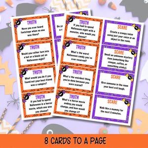 Halloween Truth or Dare Game, Truth or Scare, Fun Family Activities for ...