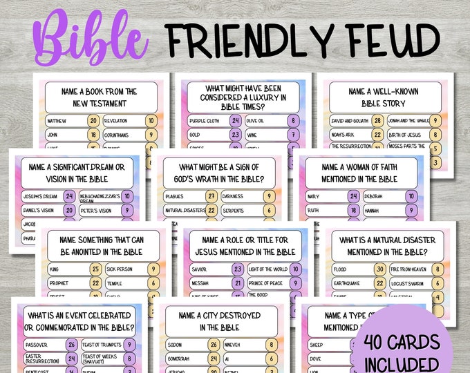 Bible Friendly Feud, Bible Games, Church Family Feud, Bible Family Feud ...