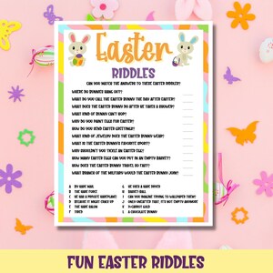 Printable Easter Riddles Game, Fun for Children and Adults, Jokes ...