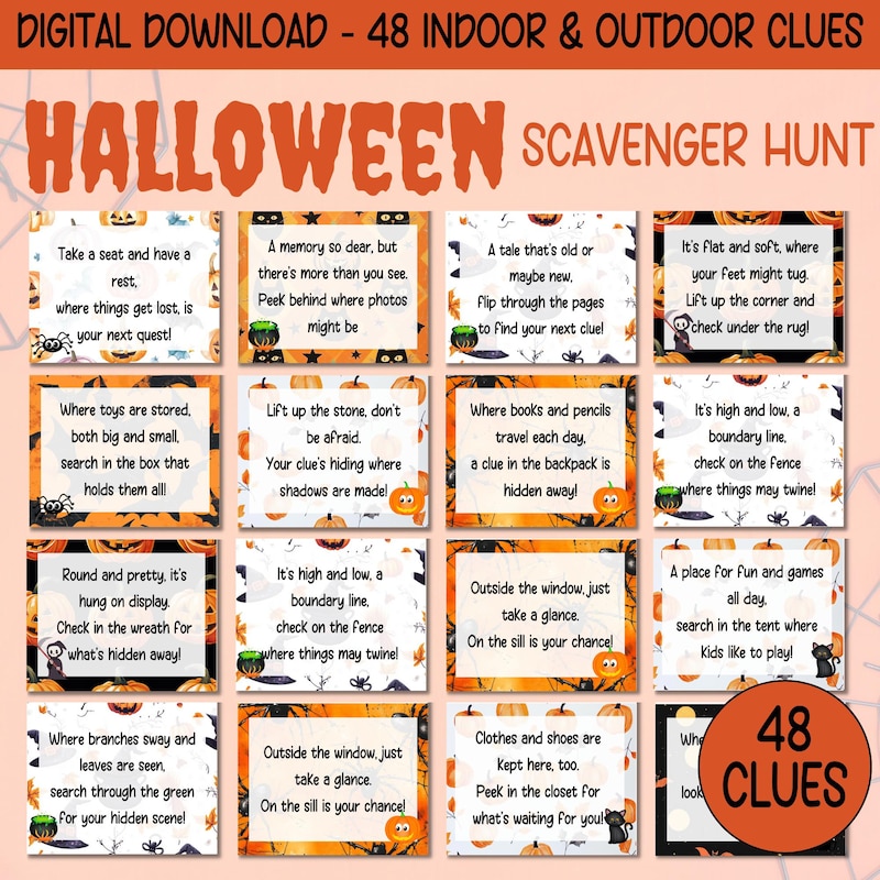Halloween Scavenger Hunt - Etsy