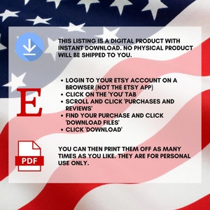 Patriotic Printable Bingo Game, 60 Unique Bingo Cards, Memorial Day ...