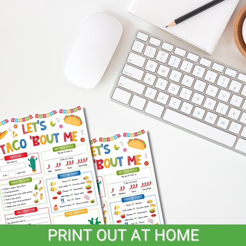 Kids Cinco De Mayo Taco Game – Icebreaker Activity Printable (digital ...