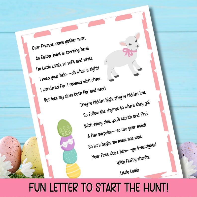 Church Easter Treasure Hunt, Printable Scavenger Hunt for Kids, Sunday ...