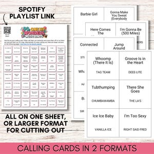 90s Music Bingo Mega Bundle – 10 Printable Games, 100 Cards Each ...
