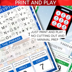 Christmas Escape Room for Kids, Ugly Sweater Party Game, DIY Printable ...