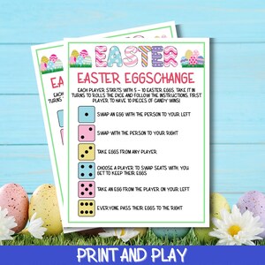 Easter Egg Exchange, Fun Printable Game for Kids & Adults, Instant ...