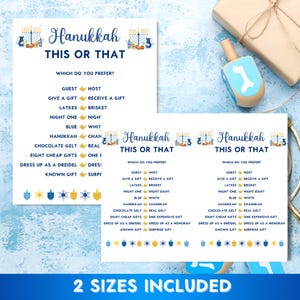 Hanukkah Games Bundle, Printable Family Activities for Kids and Adults ...